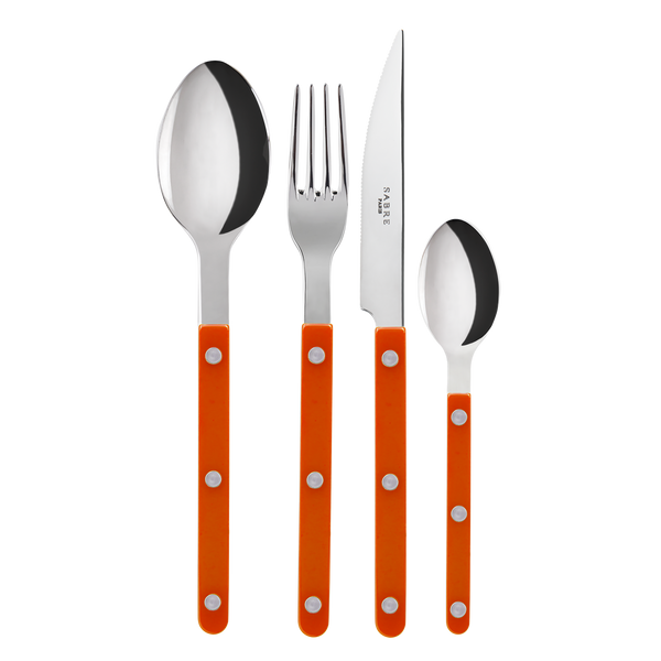 Sabre Paris Bistrot 4 Pieces Cutlery Sets - Orange - Card N All